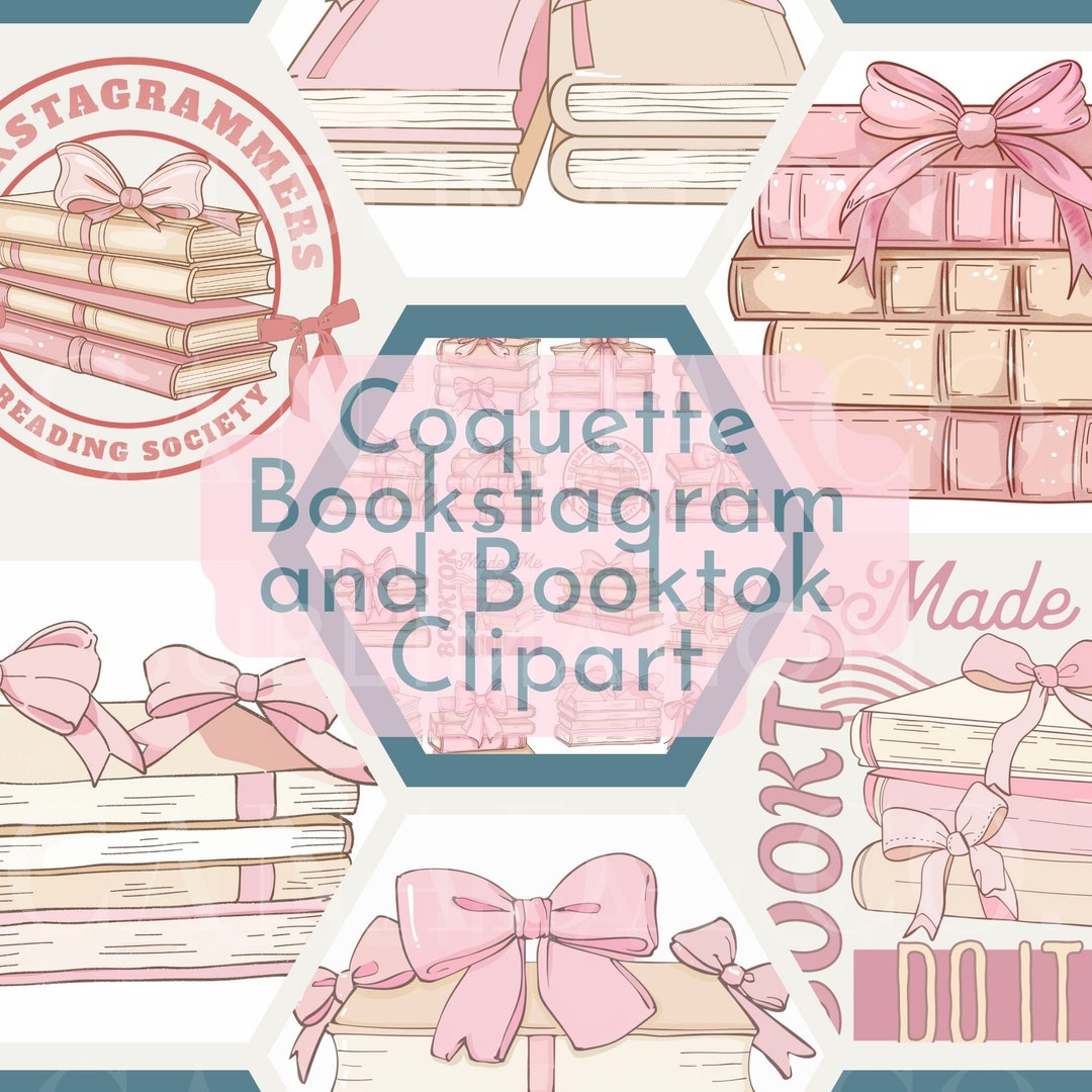 Coquette PNG Bundle, Coquette Book Lover SVG, Bookstagram Coquette Book ...