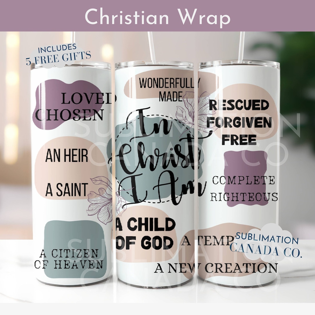 Christian Tumbler Wrap Png 20 Oz Identity in Christ Tumbler Wrap ...