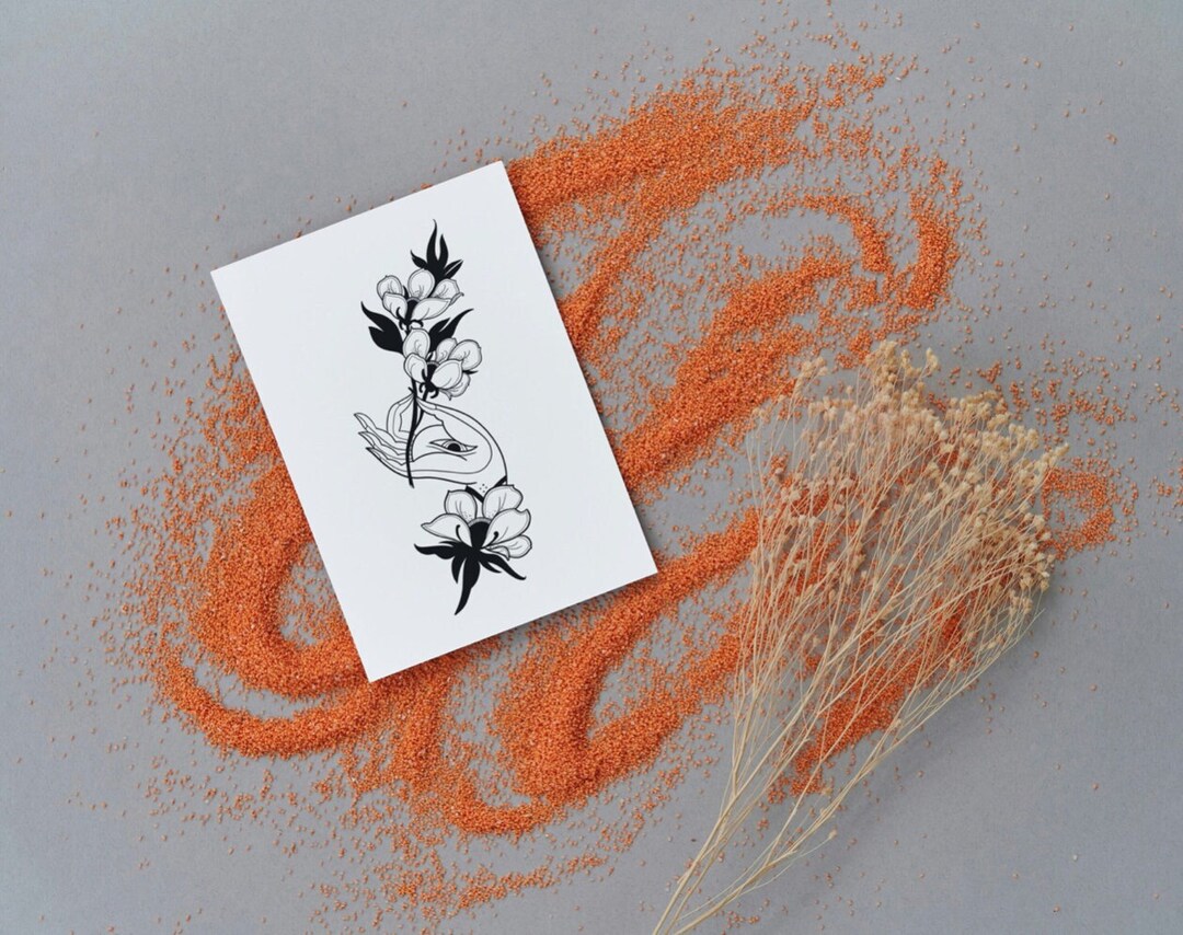 Eye in Hand |TATTOO Coloring Page | Printable 8.5x11" | Digital ...