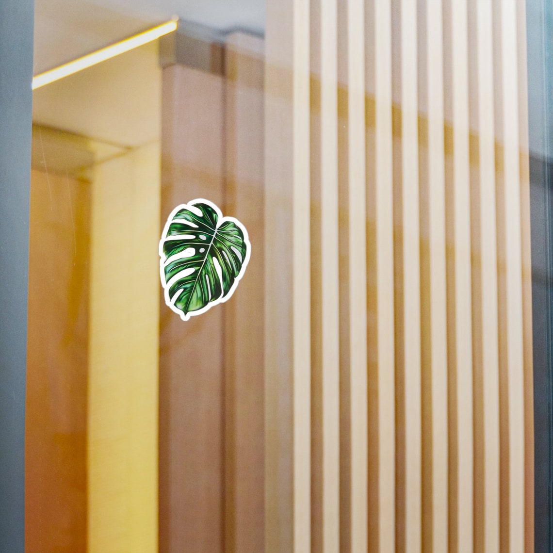 Emerald Monstera Leaf Sticker V1 I Houseplant Sticker I Plant Sticker I ...