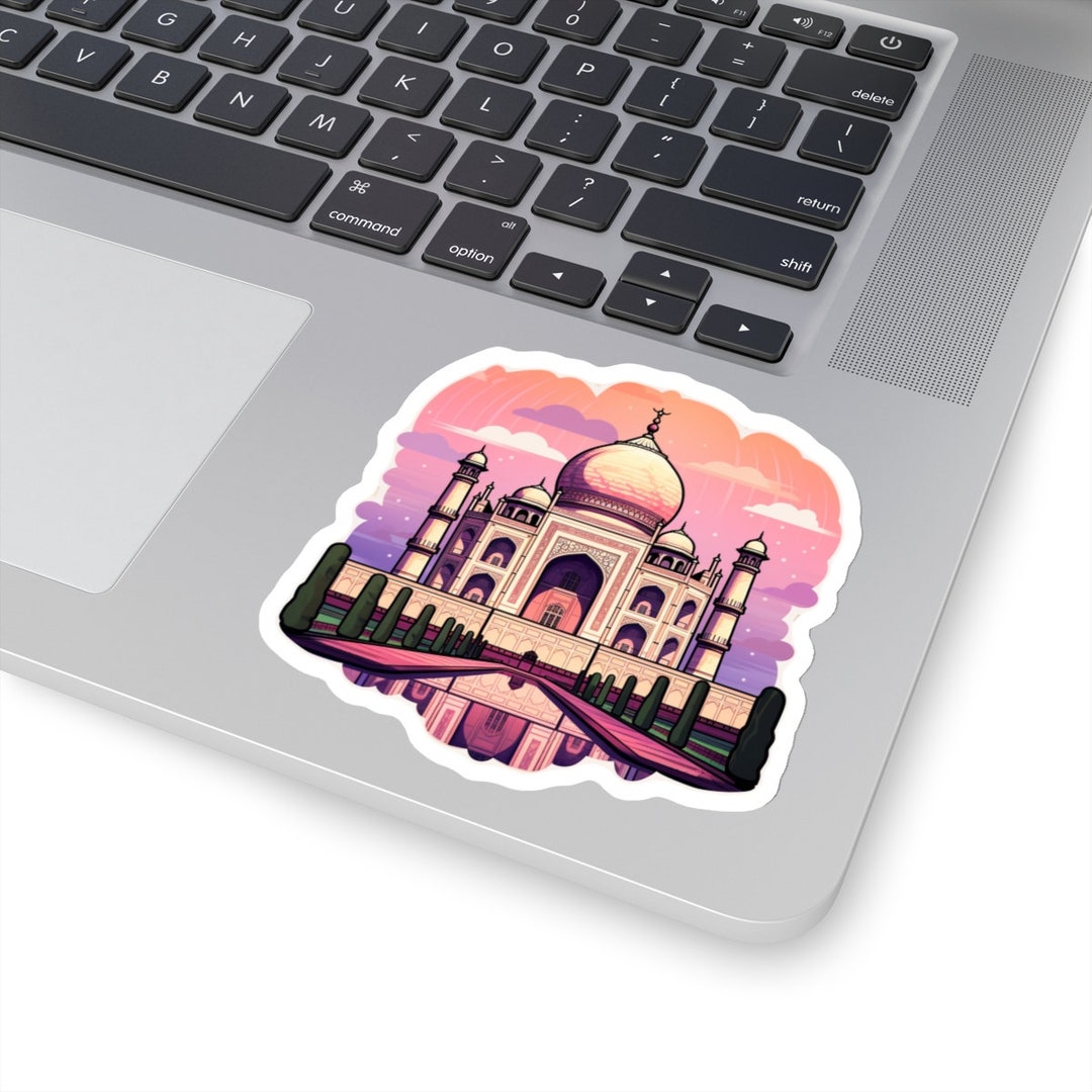 Taj Mahal at Sunset Vinyl Sticker | Taj Mahal Sticker | Kiss-cut ...