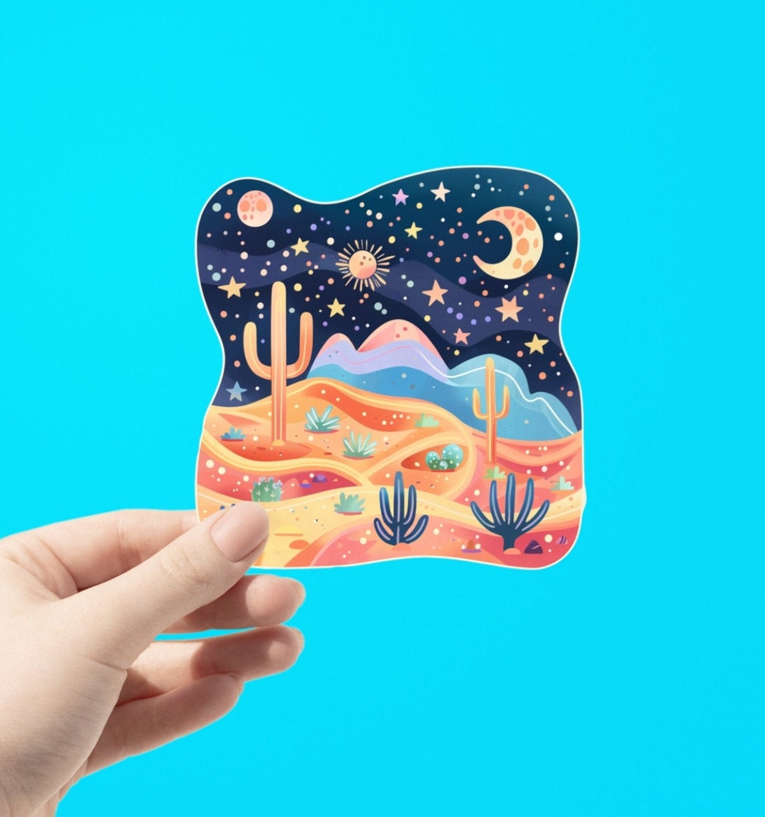 Pastel Desert Sticker I Cute Desert I Southwest Sticker I Cactus I ...