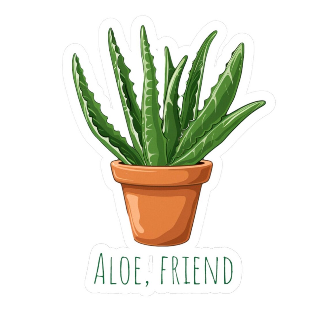 Aloe Friend I Aloe Sticker I Houseplant Sticker I Cute Plants I ...