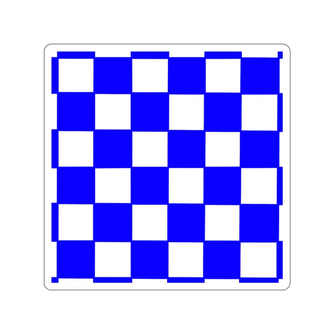 Blue Checkerboard Sticker I Retro Sticker I Laptop Decal - Etsy