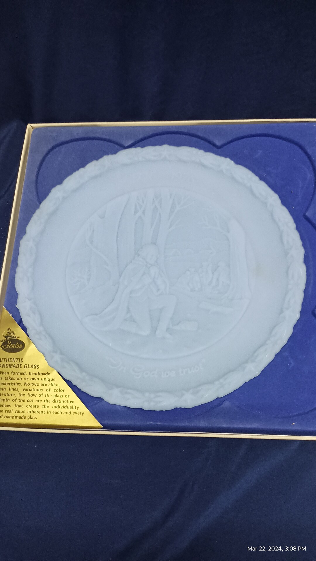 Fenton Glass Bicentennial Commemorative Plates Complete Set of 4 - Etsy