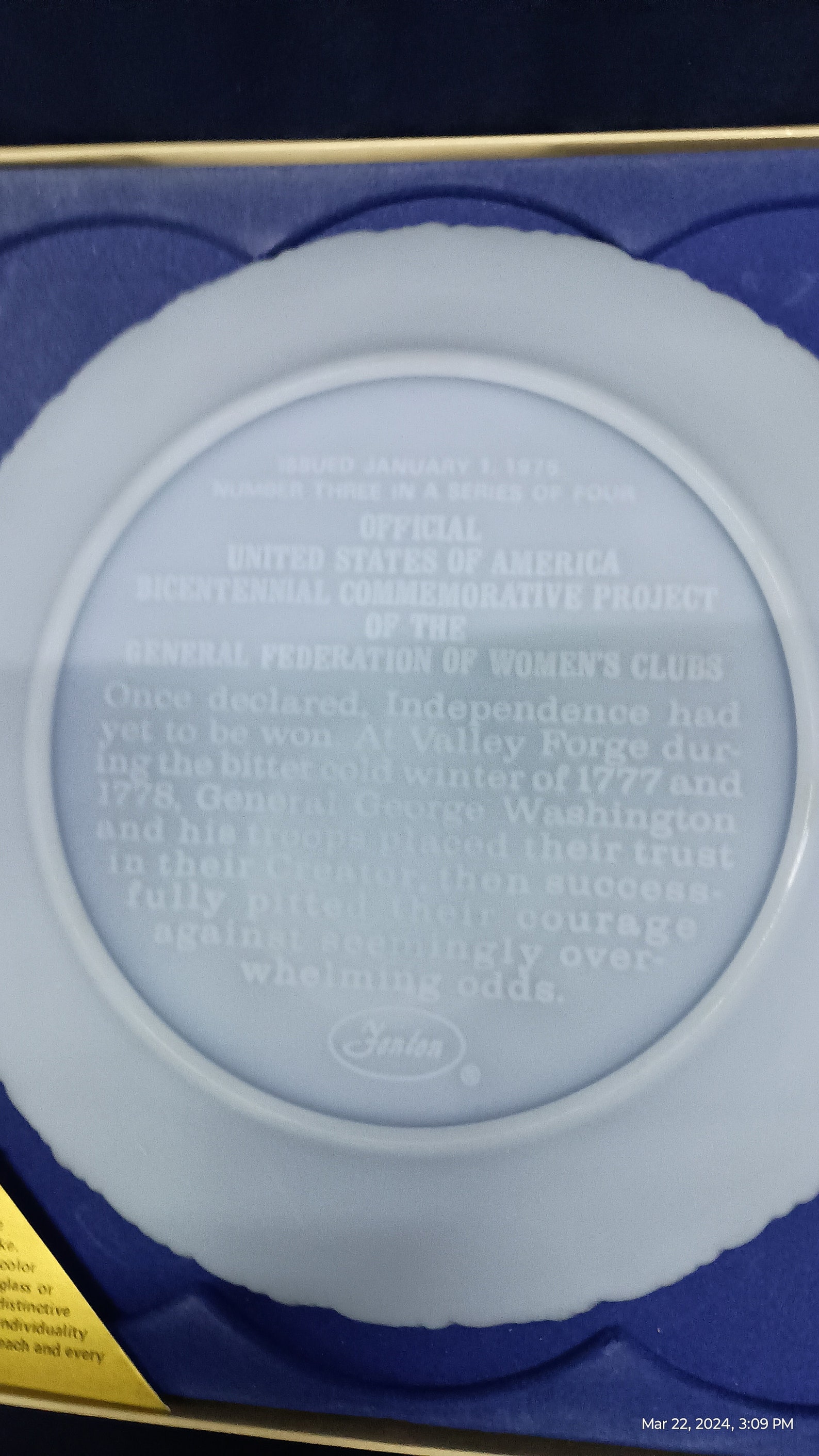 Fenton Glass Bicentennial Commemorative Plates Complete Set of 4 - Etsy