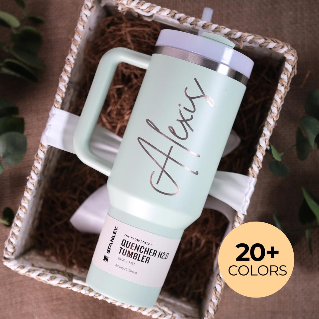 Personalized Stanley 40oz Tumbler, Custom Engraved Tumblers, Bridesmaid ...