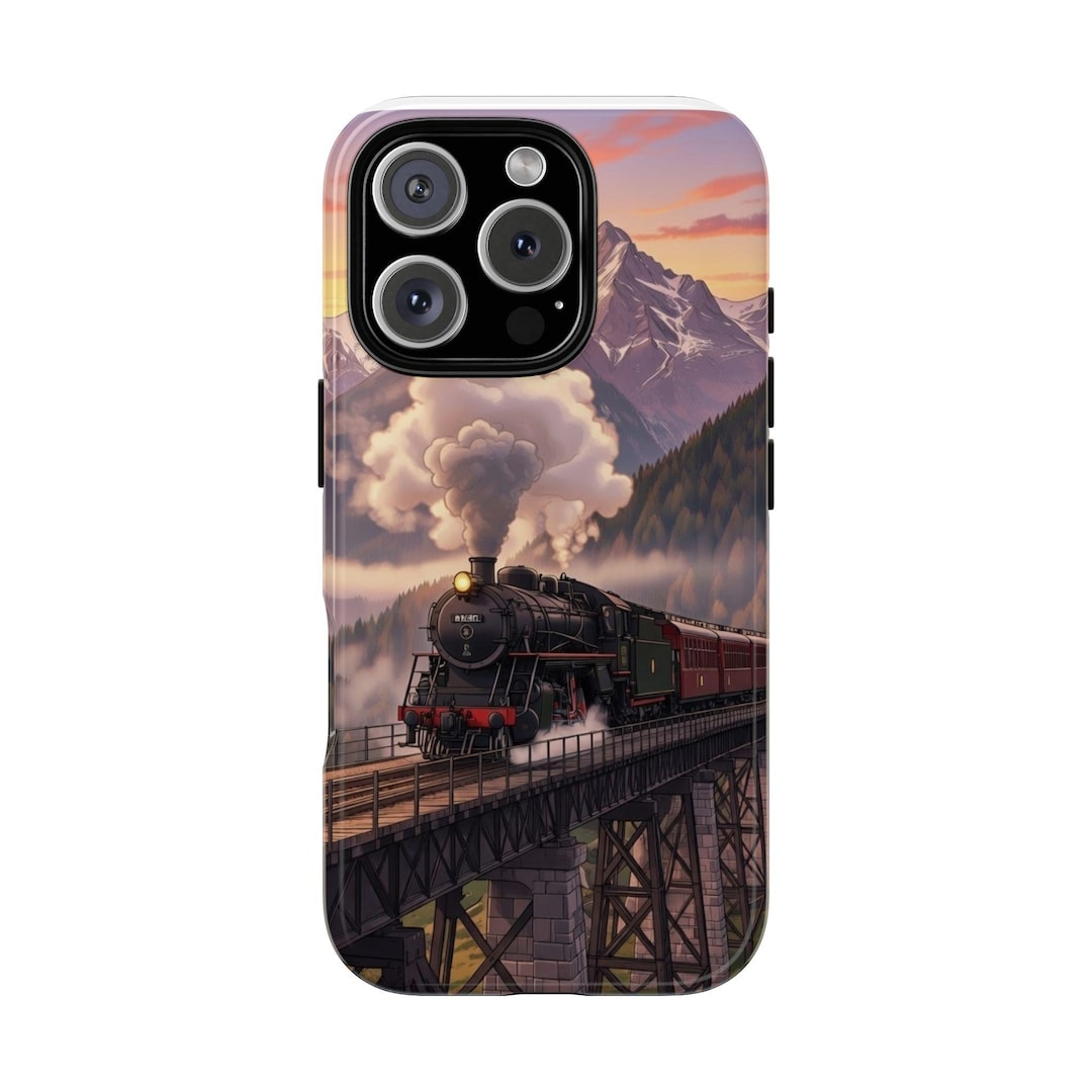 Vintage Steam Locomotive Train Phone Case | Tough Case - Etsy