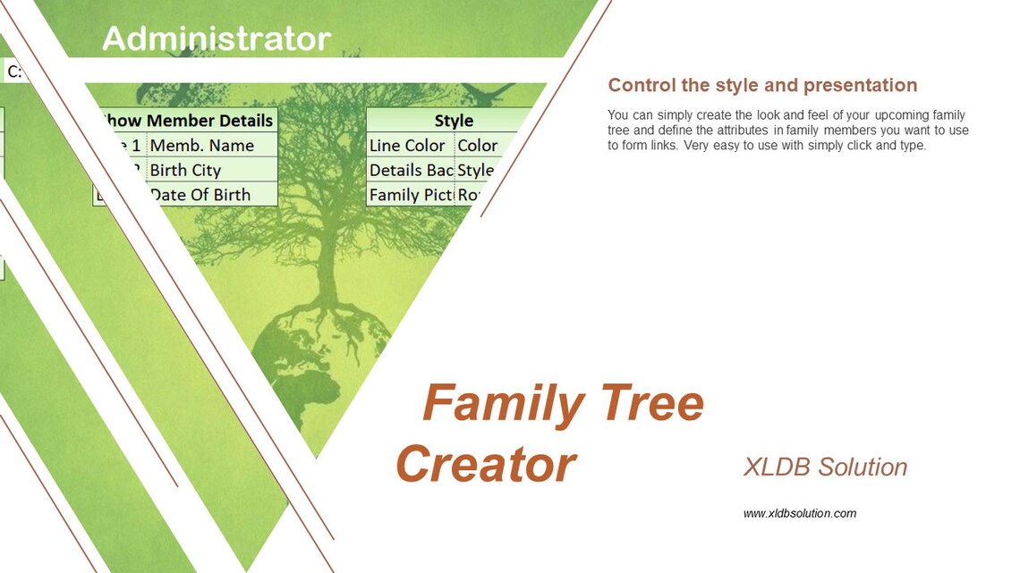 Family Tree Creator Bundle Excel Spreadsheet, Branched Timmi Genealogy ...