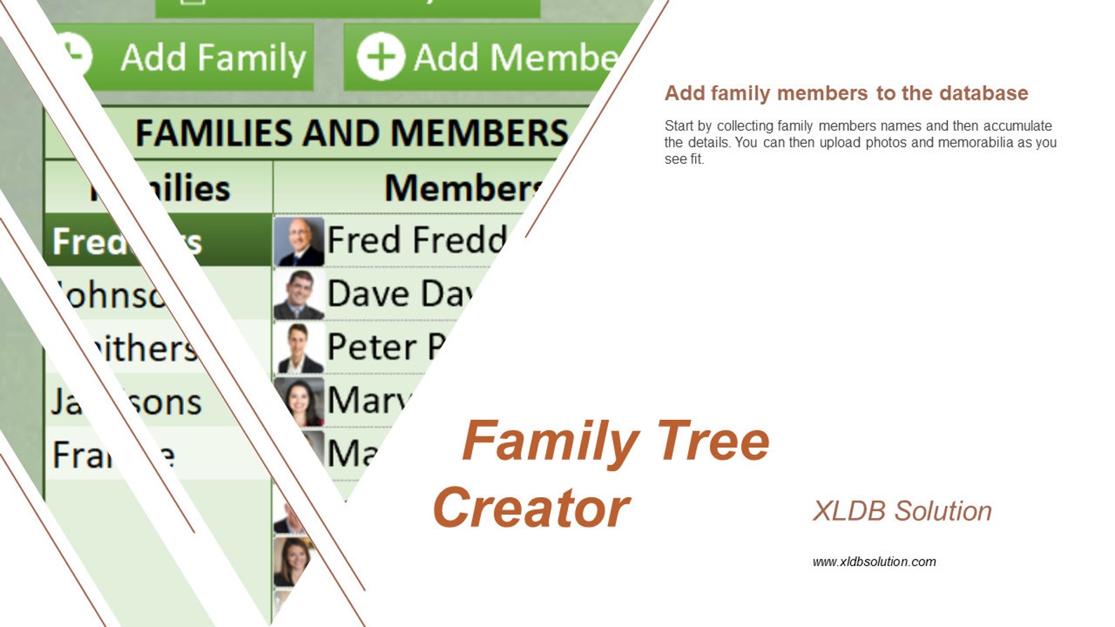 Family Tree Creator Bundle Excel Spreadsheet, Branched Timmi Genealogy Family Tree Editable ...