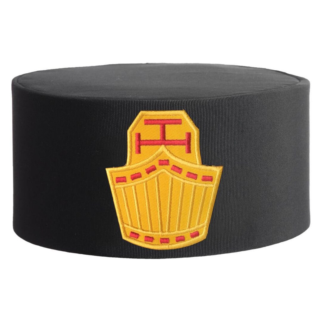 High Priest Royal Arch Chapter Masonic Crown Cap Black With Gold Emblem ...