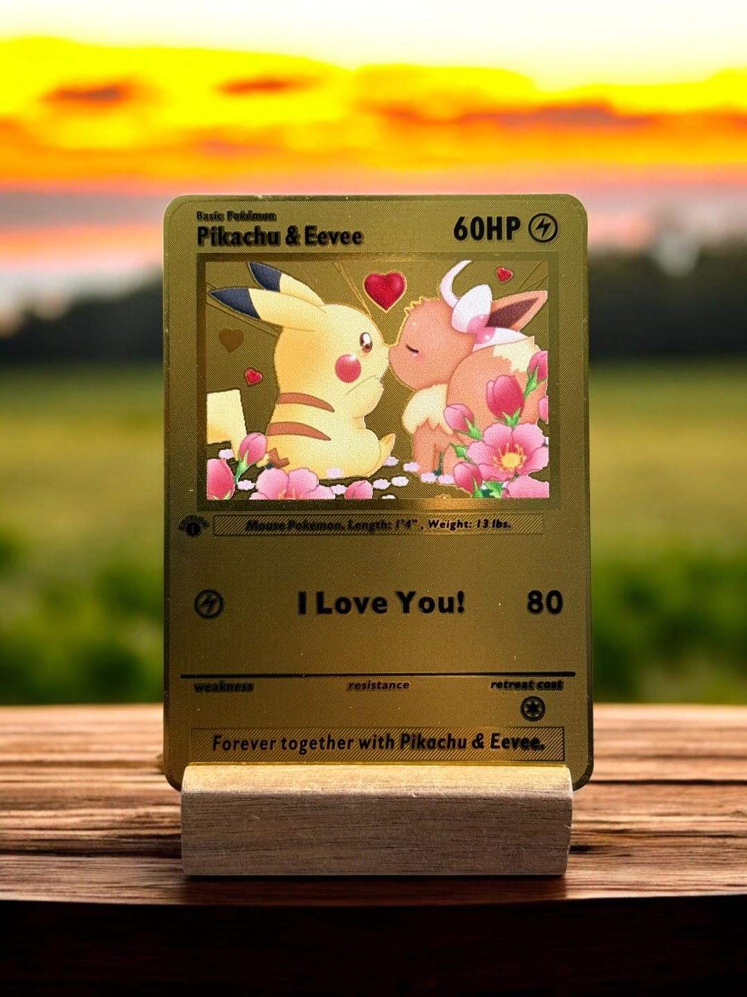 Golden Metal Card - Anime - I Love You - Cute Gift for Couples ...