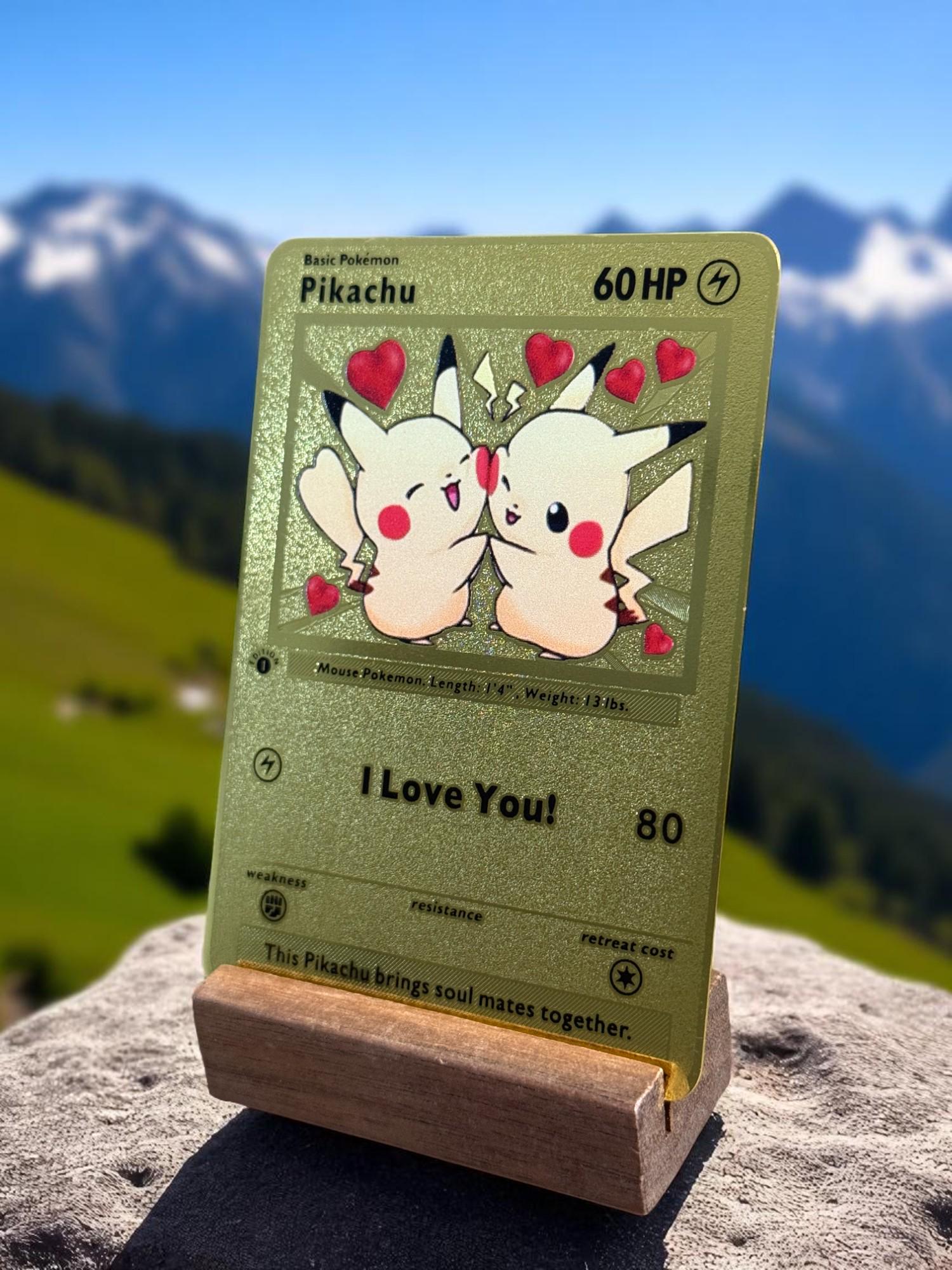 Golden Metal Card - Anime - I Love You - Cute Gift for Couples ...