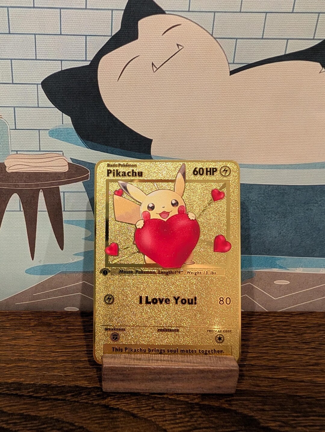 Golden Metal Card Anime I Love You Cute Gift for Couples, Boyfriends ...