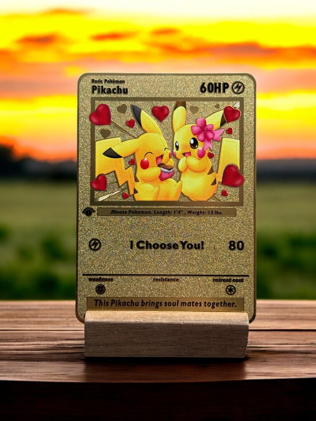 Golden Metal Card - Anime - I Choose You - Cute Gift for Couples ...