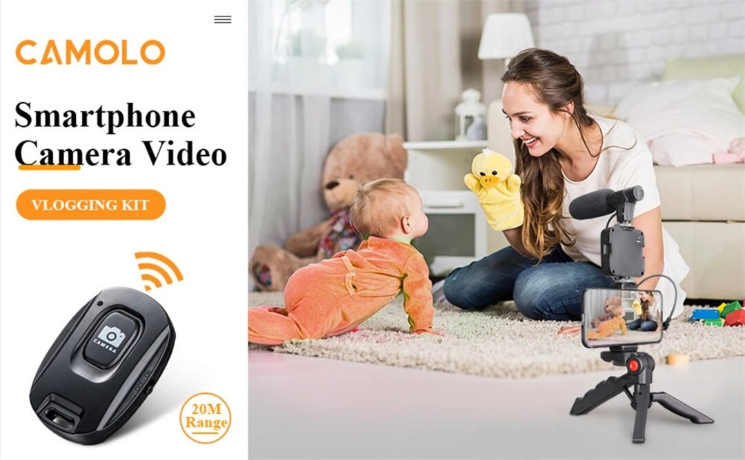 Portable Vlogging Kit Video Making Equipment With Tripod Bluetooth ...