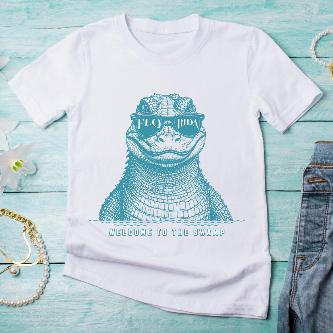 Alligator Sunglasses Shirt, Retro Reptile, Cool Animal Graphic Top ...