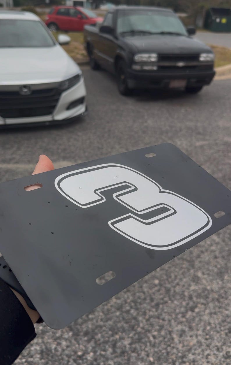 Dale Number 3 Nascar Plate - Etsy