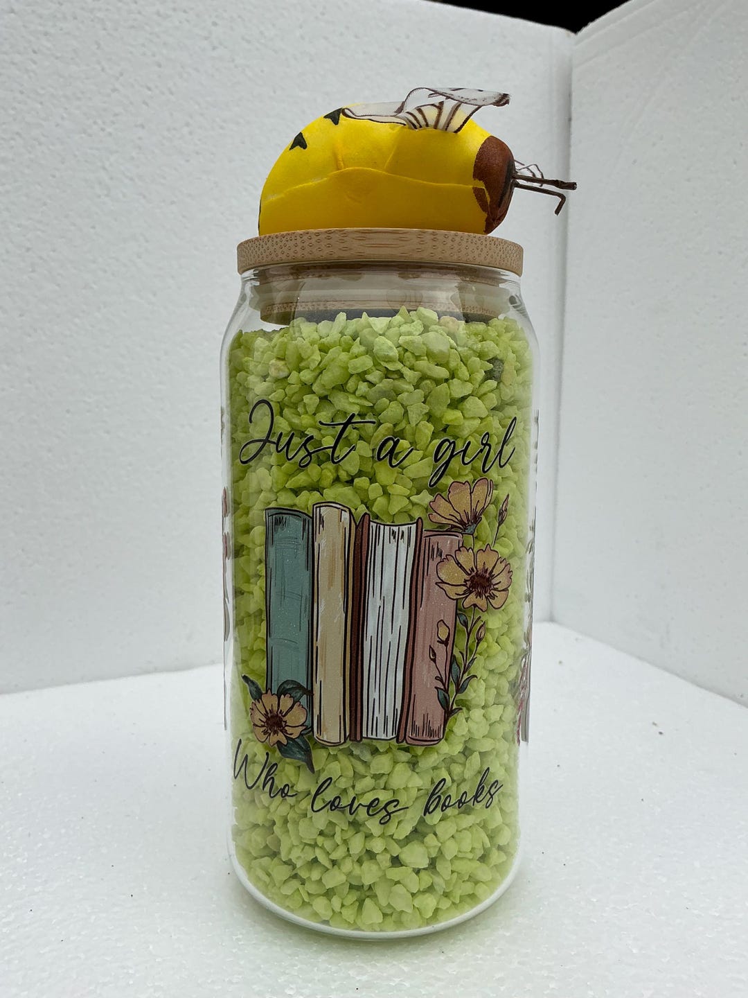 Just a Girl and Her Books Jar - Etsy