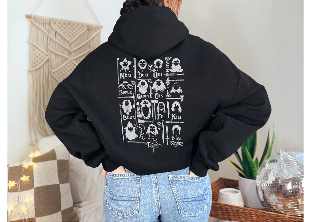 The Hobbit Faces Hoodie Unisex Heavy Blend™ Hooded Sweatshirt LOTR the ...