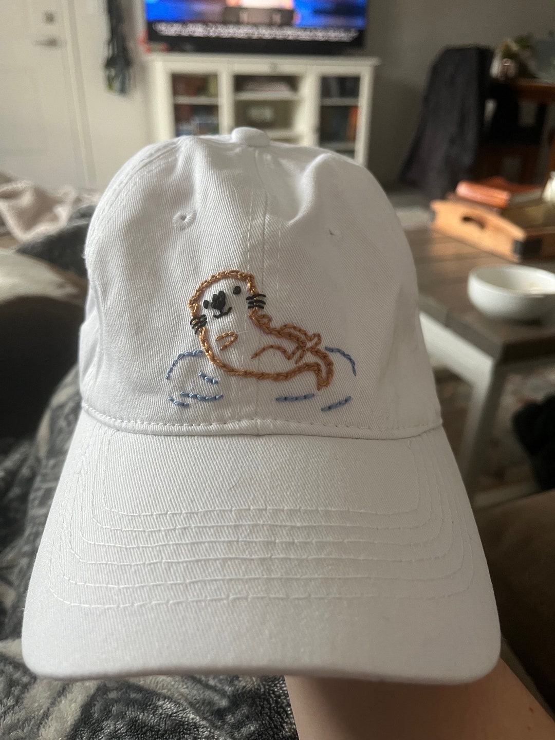Hand Embroidered Baseball Cap - Etsy