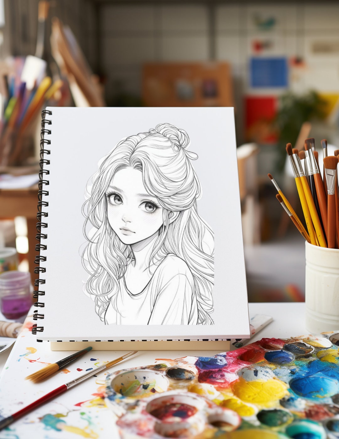 Color Me Cover, Shy Girl Journal, Coloring Artwork Cover, Journal ...