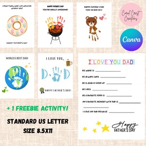 Father's Day Handprint Art Bundle: 15 DIY Crafts (printable) - Etsy