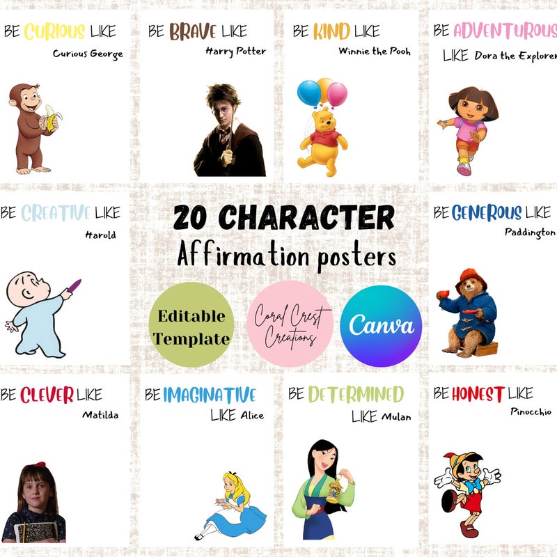 Book Character Prints - Etsy