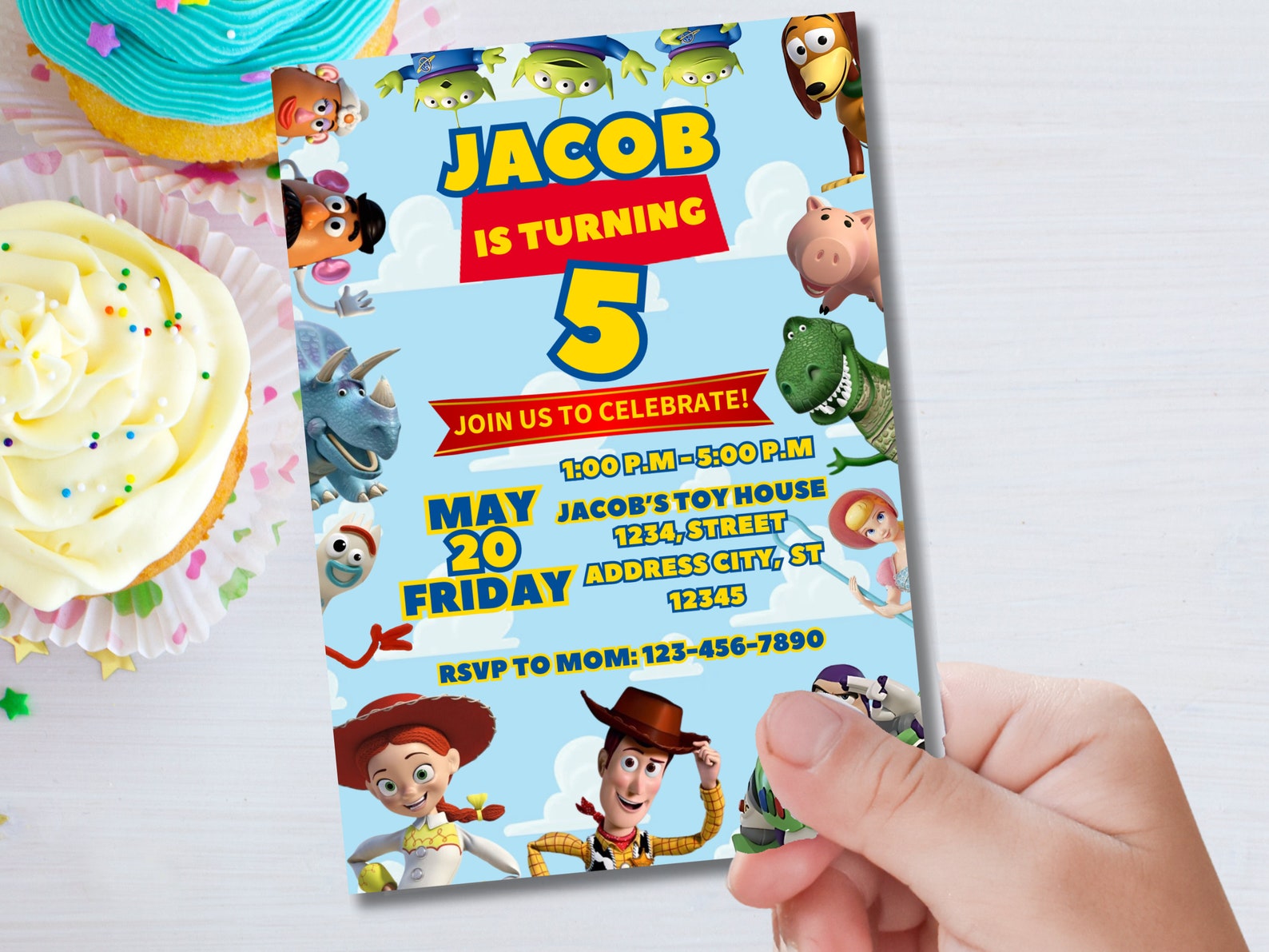 Editable Toy Story Birthday Invitation Template, Birthday Party ...