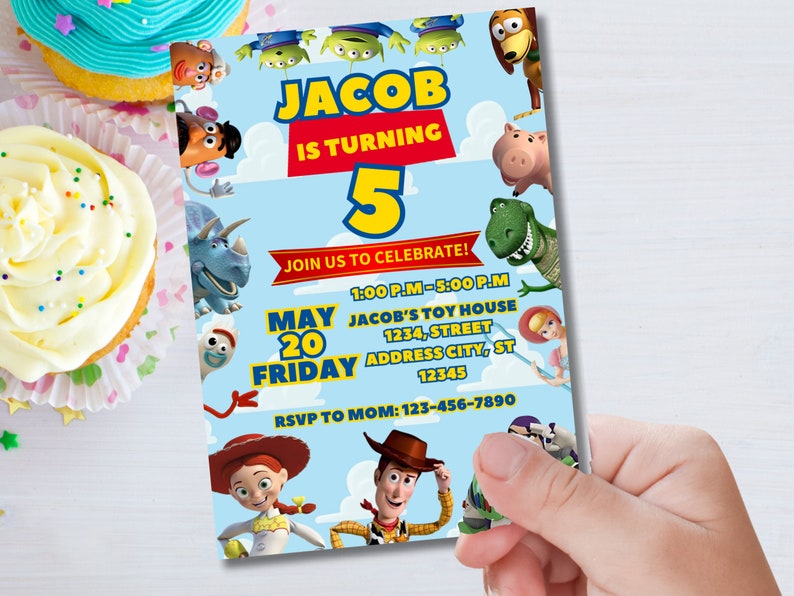 Editable Toy Story Birthday Invitation Template, Birthday Party ...