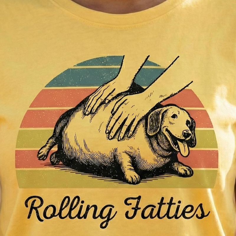 Rolling Fatties Tshirt Dog - Etsy