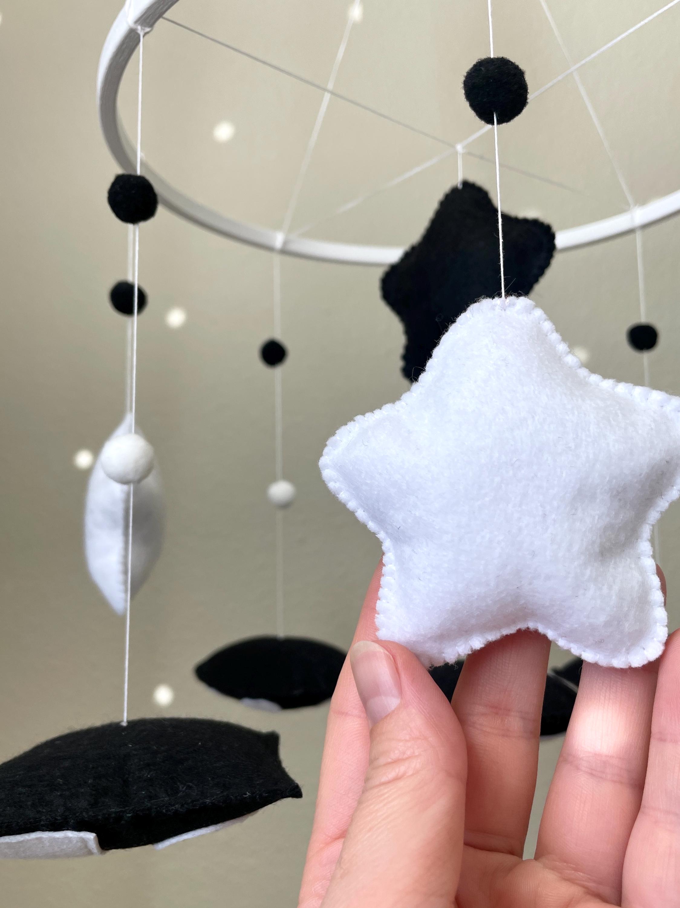 Small Montessori Baby Mobile: Black and White High Contrast Sensory Toy ...