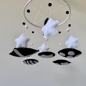 Small Montessori Baby Mobile: Black and White High Contrast Sensory Toy ...