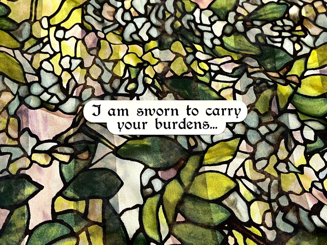 Skyrim Sticker: sworn to Carry Your Burdens Glossy Video Game DND TTRPG ...