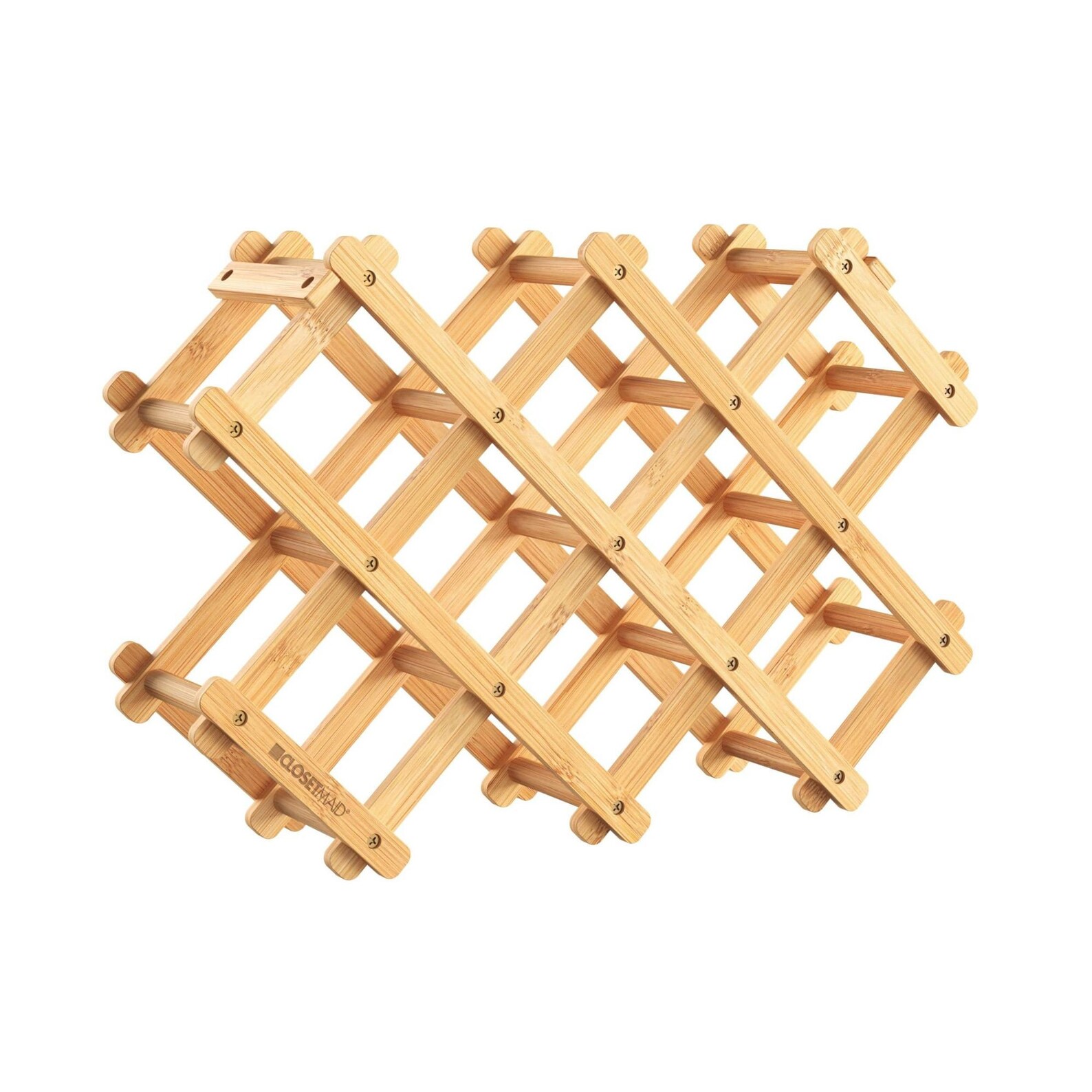 Bamboo Wine Rack Foldable Pre Assembled 8-bottle Countertop Wine Rack ...