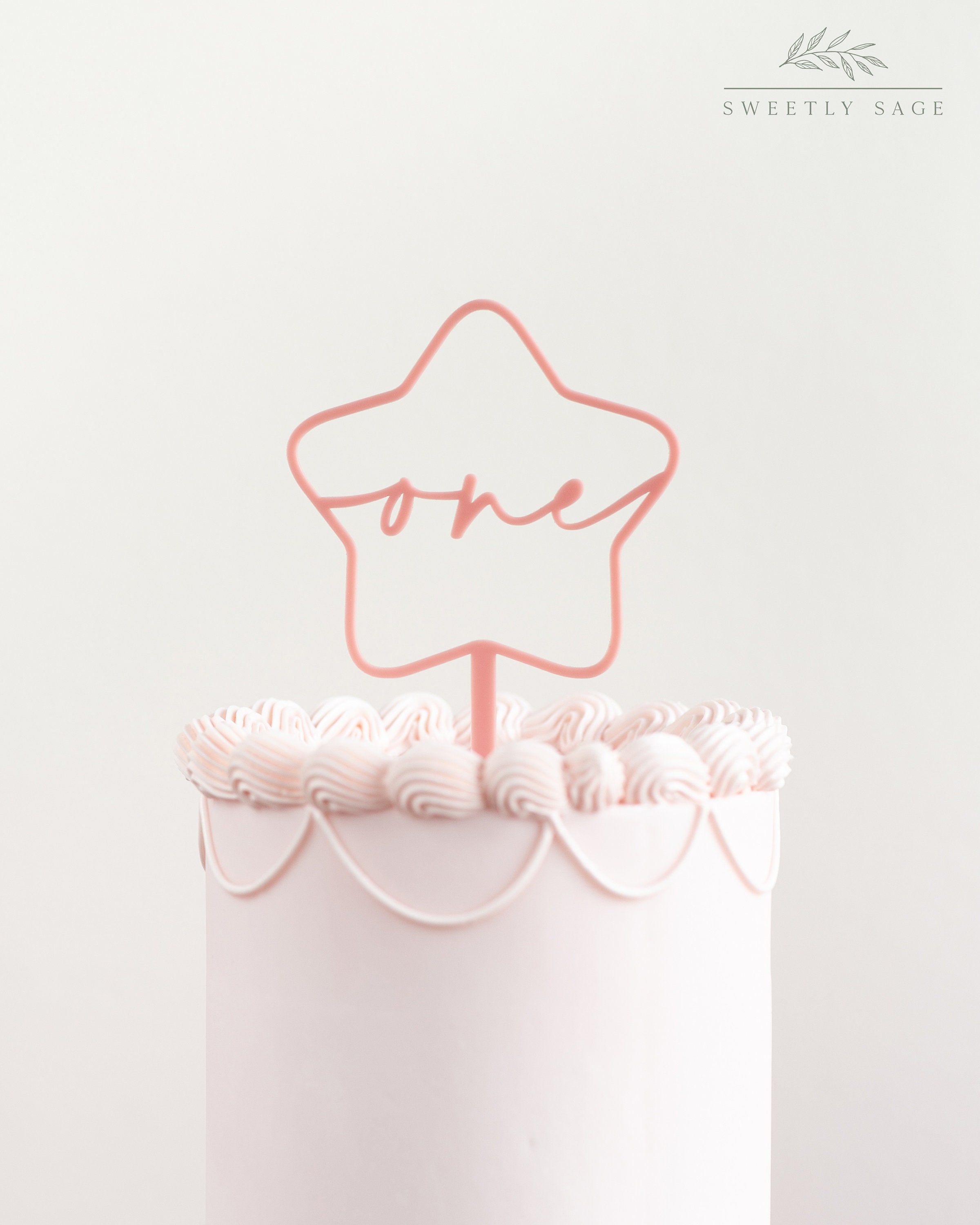Little Star Acrylic Birthday Cake Topper First Birthday Star Cake Decor ...