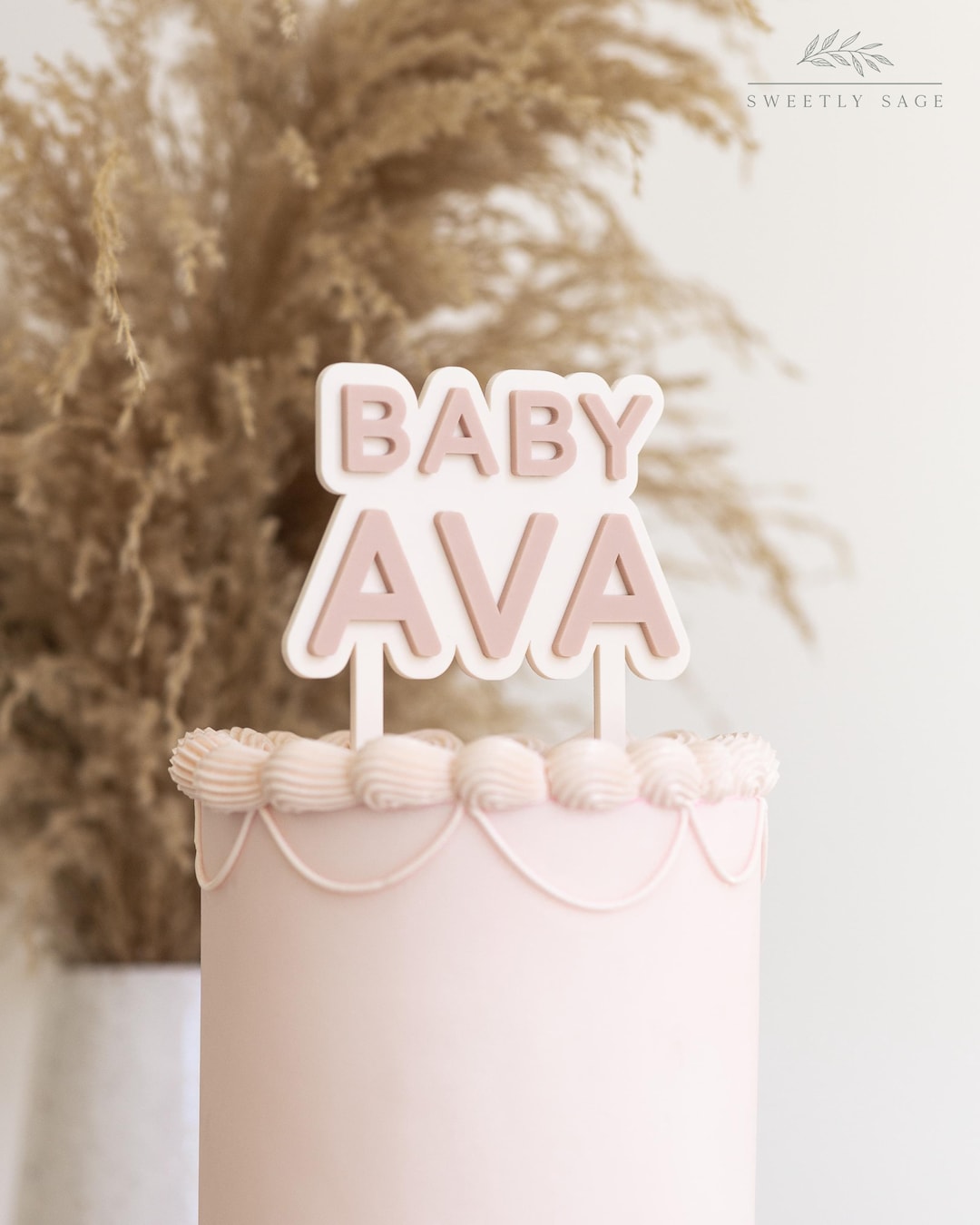 Personalized Baby Cake Topper | First Birthday Cake Decor | Cake Smash ...