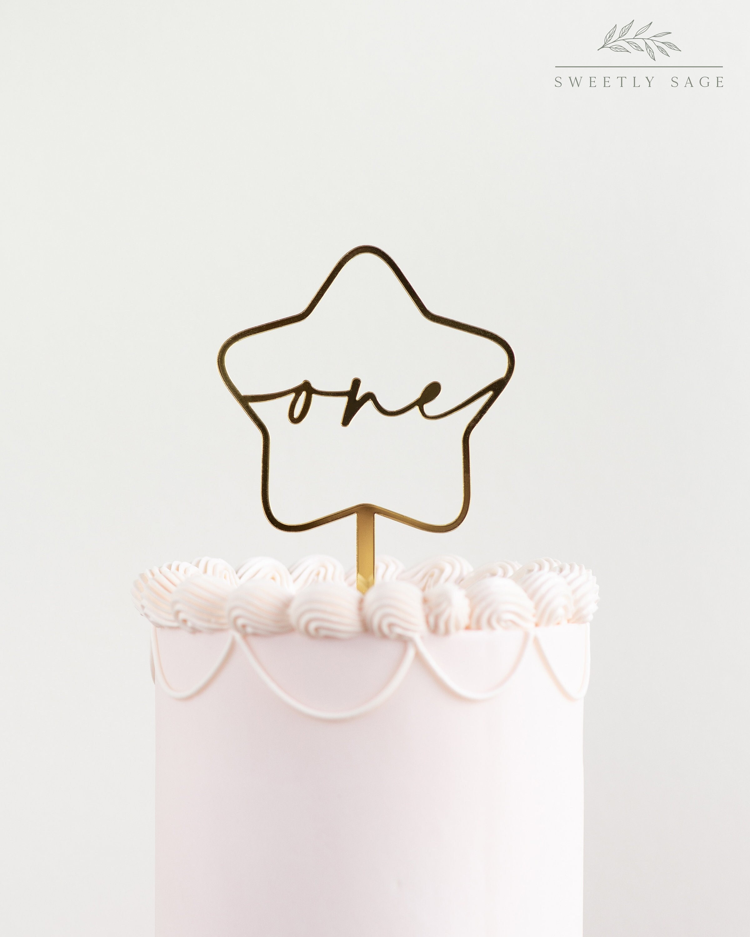 Little Star Acrylic Birthday Cake Topper First Birthday Star Cake Decor ...