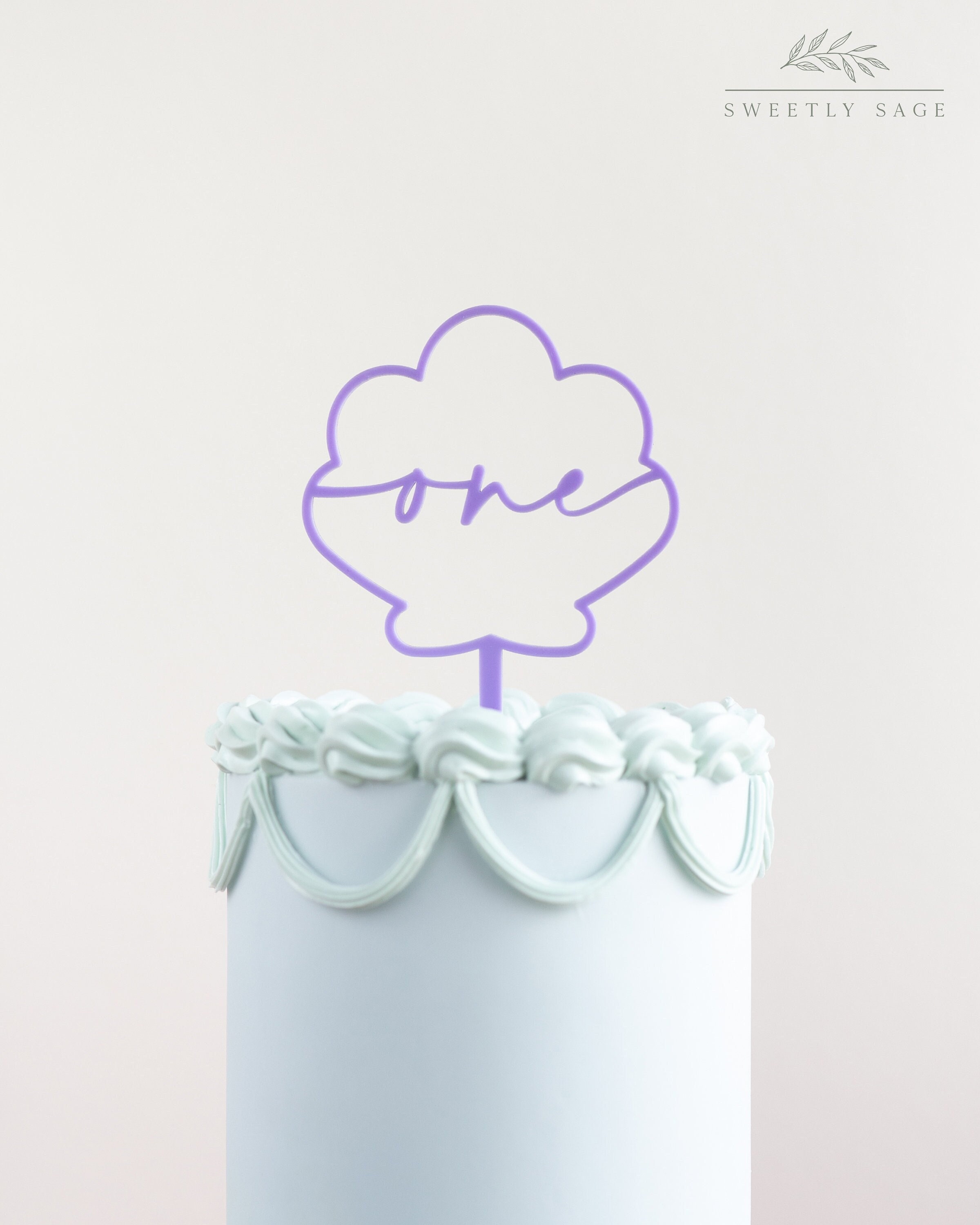 Seashell Acrylic Birthday Cake Topper First Birthday Seashell Cake ...