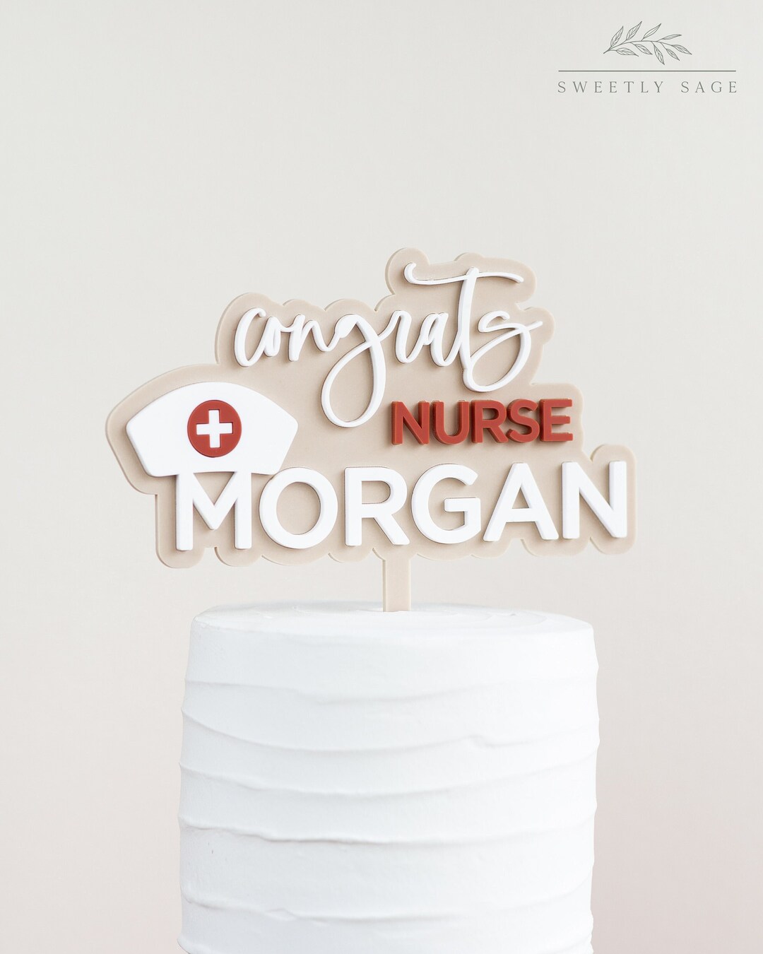 Personalized Nurse Graduation Acrylic Cake Topper | Medical School ...
