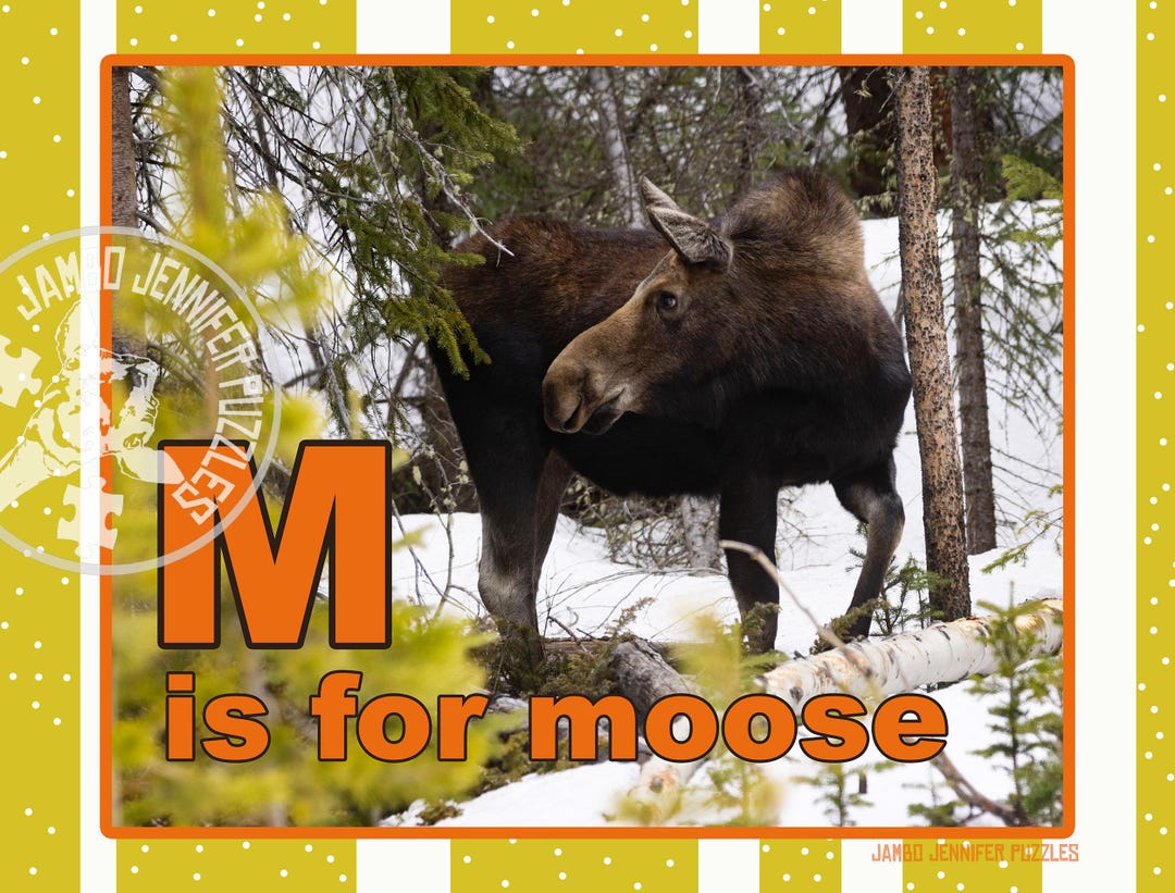M is for Moose Puzzle for Early Learners - Great for Homeschool or ...