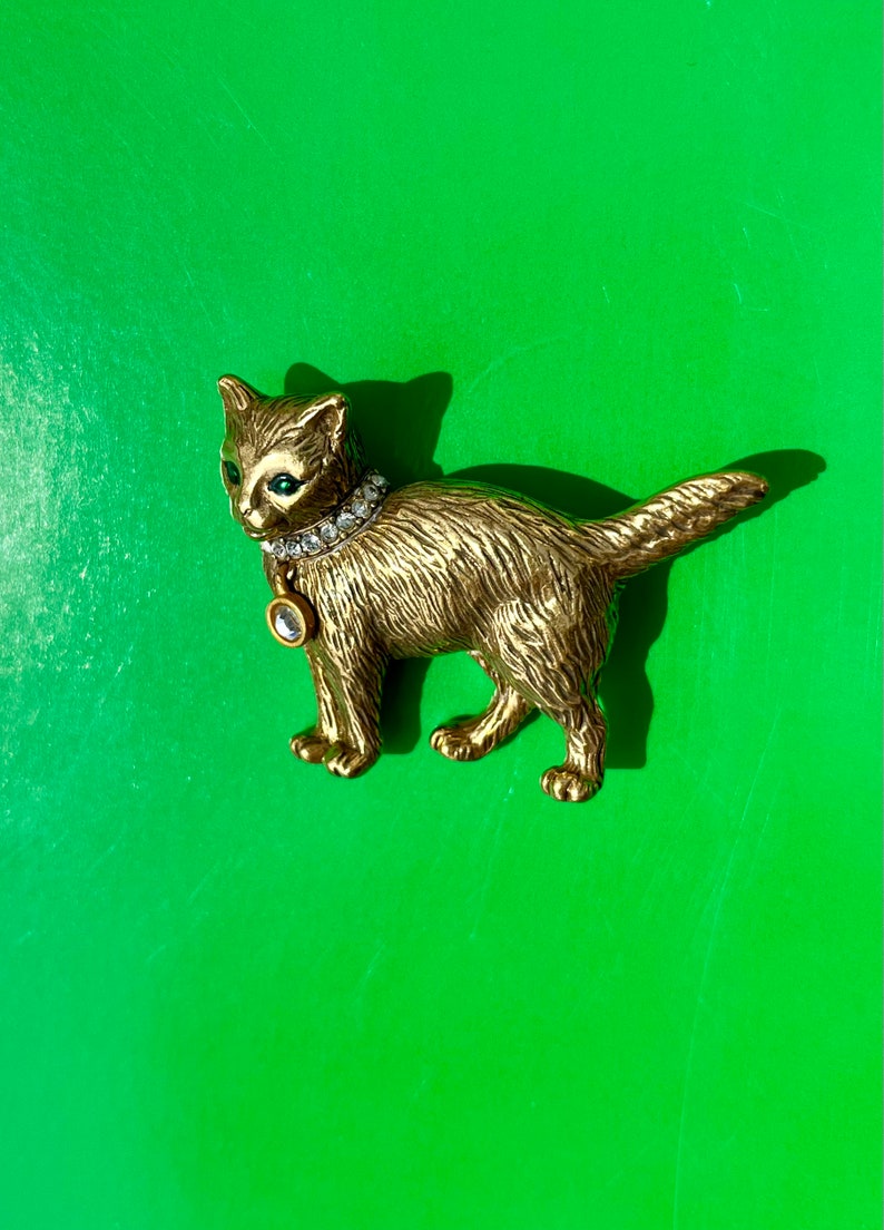 Vintage the Metropolitan Museum of Art Gold Cat Pin - Etsy