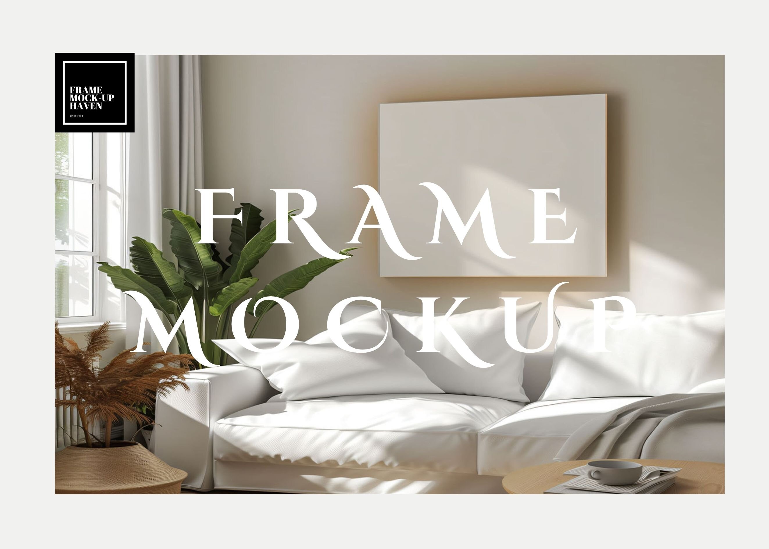 5x4 Canvas Frame Horizontal Frame Mockup, PSD Print Mockup, One Frame ...