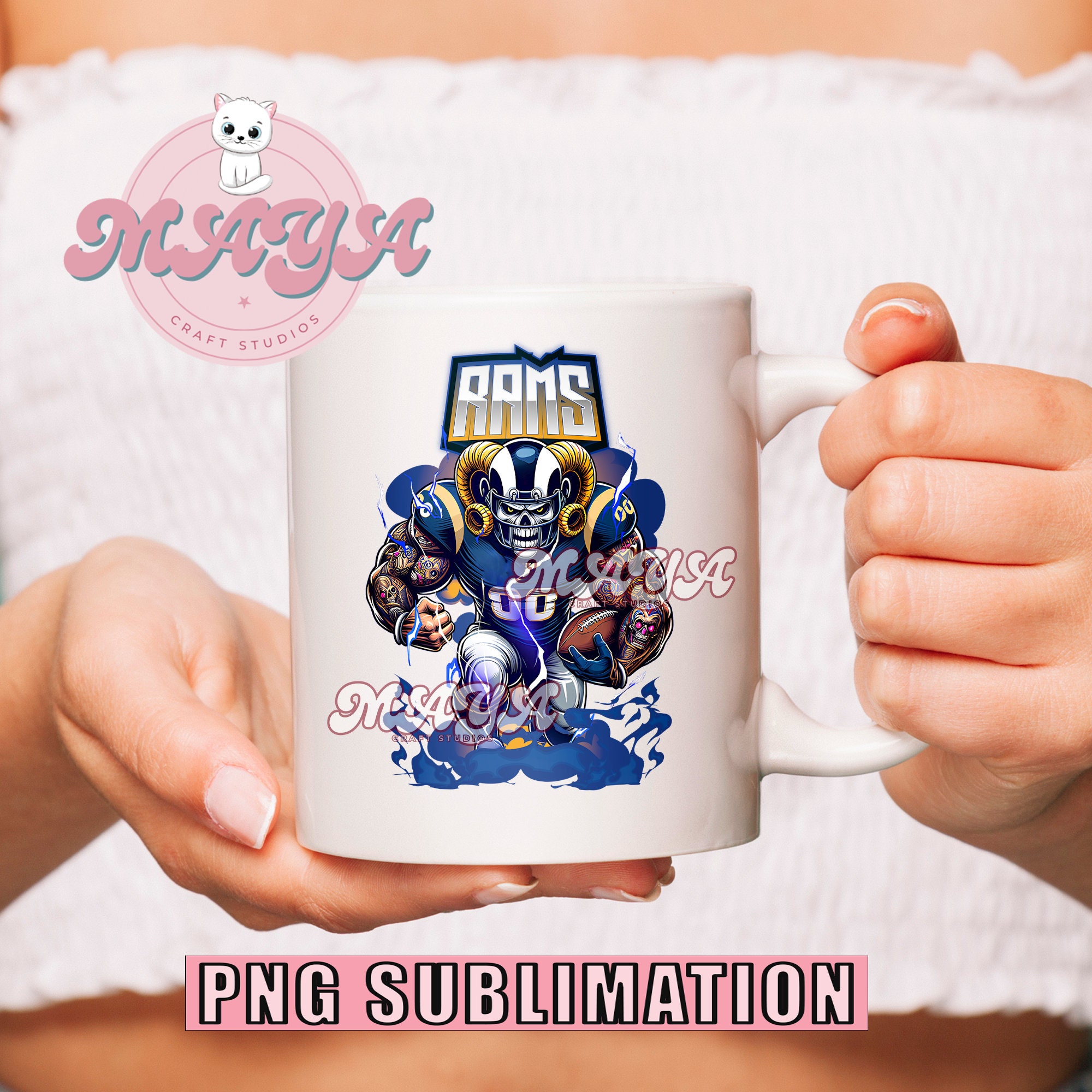 Ram Mascot PNG Sublimation, Team Clipart, Printable Design, Game Day ...