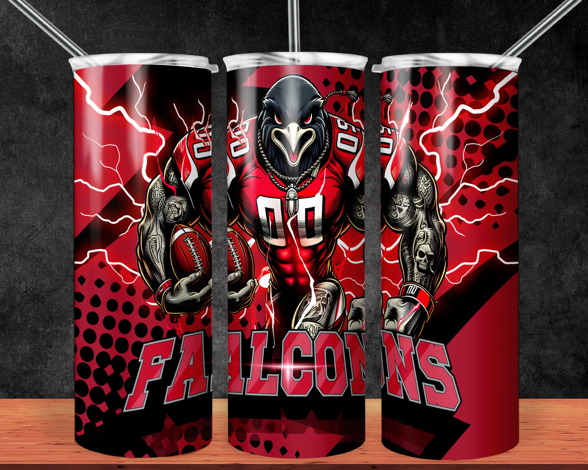 Falcon 20oz Skinny Tumbler Sublimation Designs, 20oz Skinny Tumbler for ...
