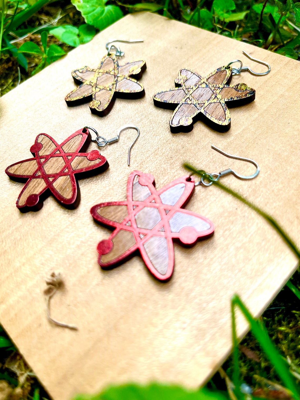 Atomic MCM Science Statement Dangles SVG PDF Digital Files •glowforge ...