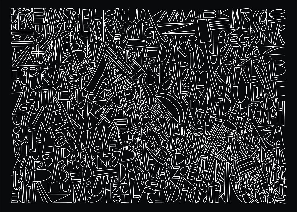 Typographic Doodle 1 typodle Coloring Wallpaper procreate digitalprints ...