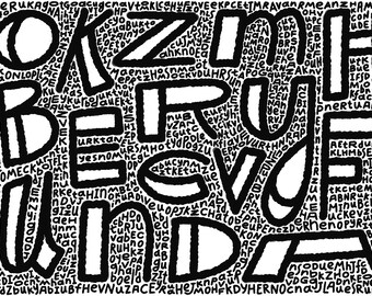 Typographic Doodle 4 typodle Coloring Wallpaper procreate digitalprints ...