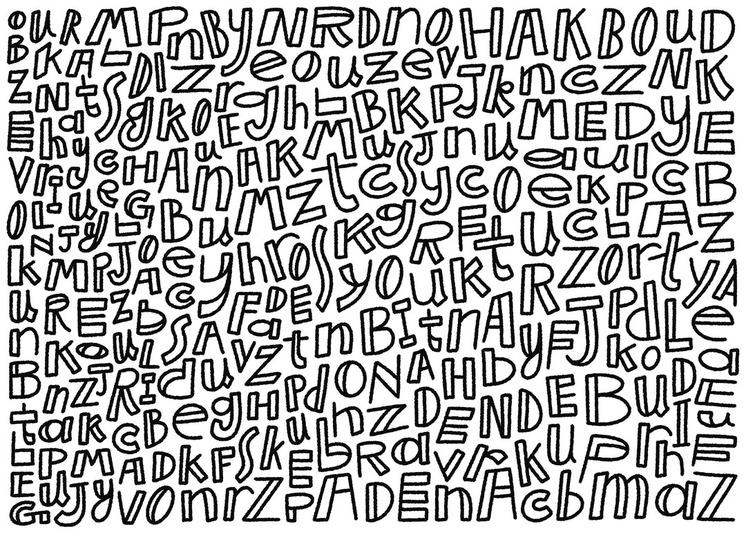 Typographic Doodle 6 Typodle Coloring Wallpaper Procreate