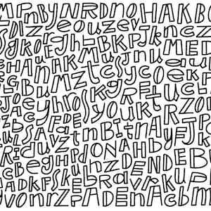 Typographic Doodle 6 Typodle Coloring Wallpaper Procreate